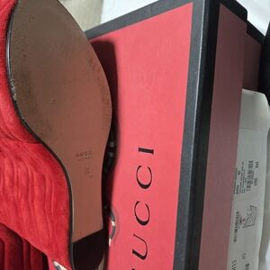 Gucci | Shoes | Gucci Red Sandals With Opentoe Design And High Heel ...
